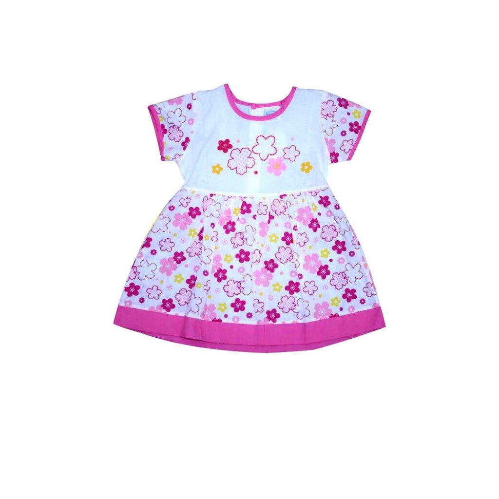 Adorable Floral Print Baby Dress - Kids & Moms